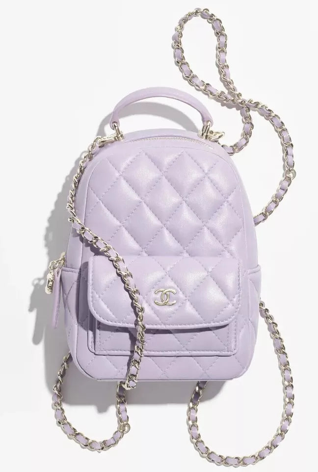 Chanel Mini Backpack Purple